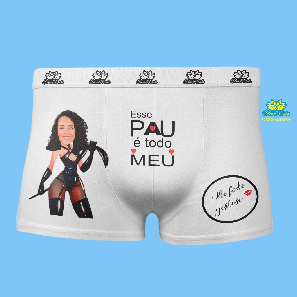 Cueca Box Personalizada Esse P é Meu com Foto Presente Casal Namorados ...