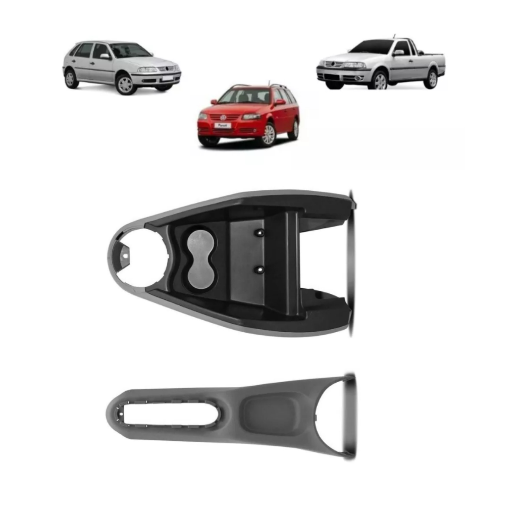 Kit De Console Central E Prolongador Vw Gol Parati Saveiro G3 Cor Cinza ...