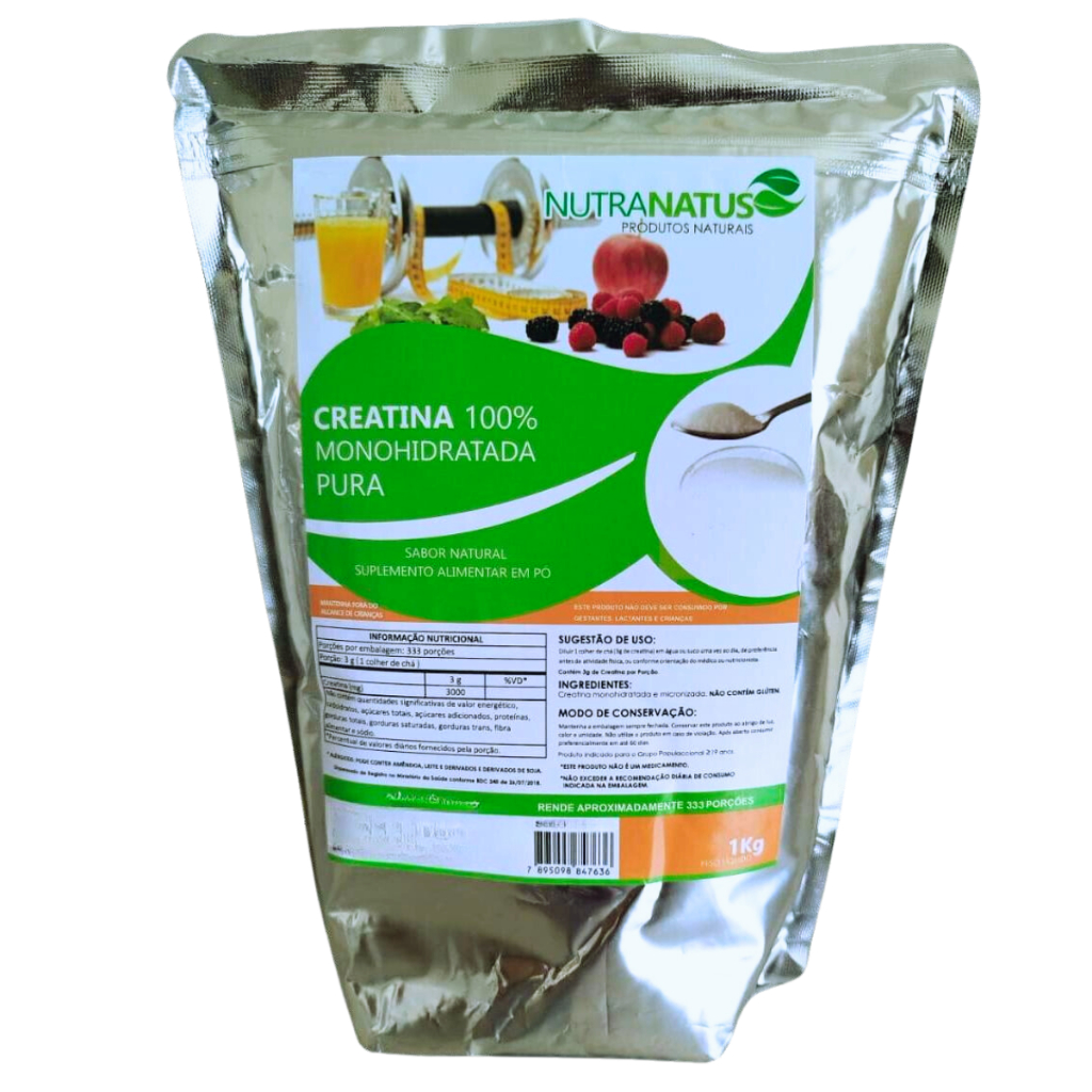 Creatina Importada Monohidratada Pura 1kg NutraNatus | Shopee Brasil