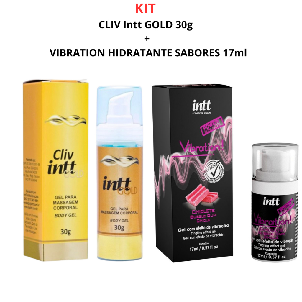 KIT CLIV Intt GOLD 30g + VIBRATION HIDRATANTE SABORES 17ml | Shopee Brasil