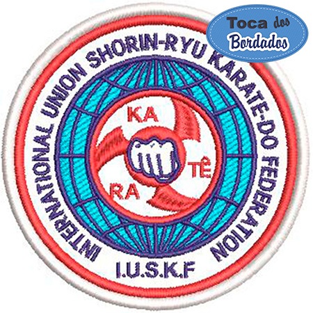 Patch Bordado International Union Shorin-Ryu Karate-do Federation 8,5x8 ...