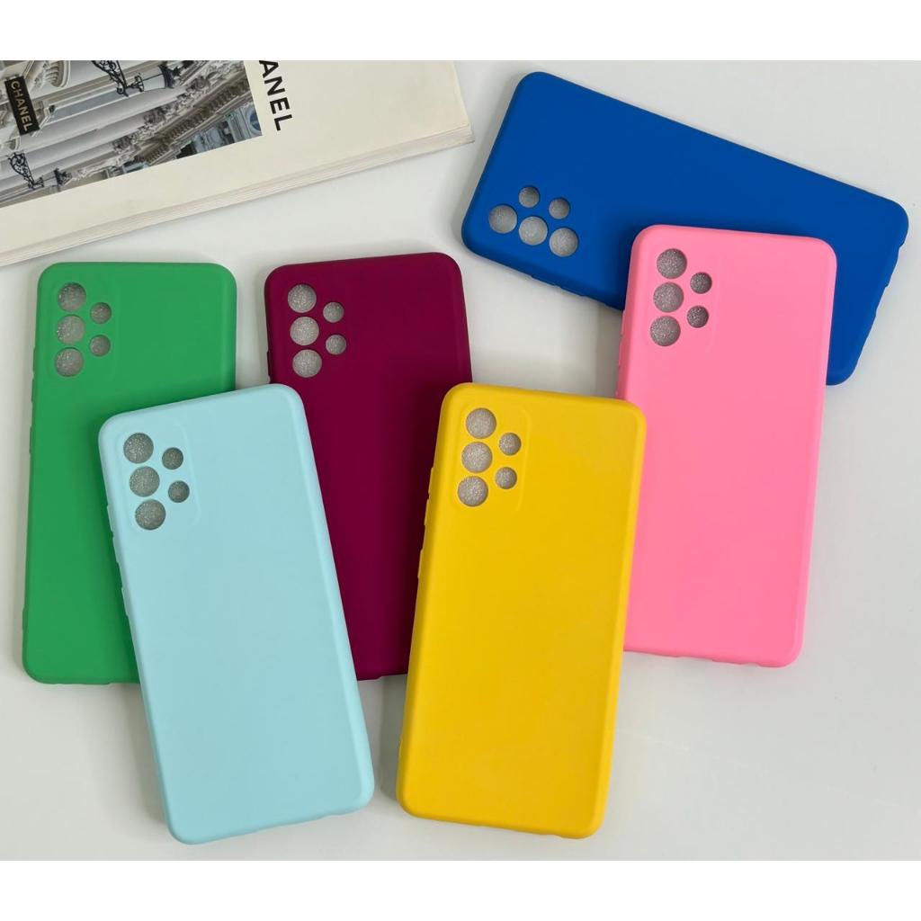 Kit Protetora Capinha - A32 4G - Com Película 3D Samsung Silicone Aveludado Capa de Celular Case ...