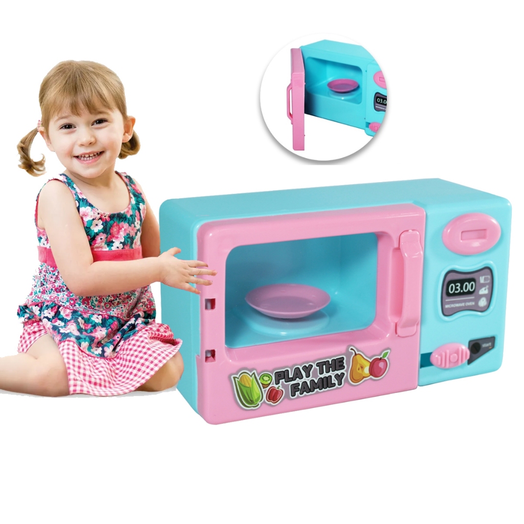 Mini Microondas Brinquedo Infantil Cozinha Menina Faz De Conta Play ...