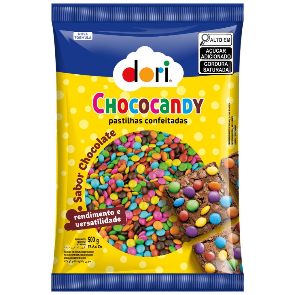Chocolate Chococandy Pastilhas Confeitadas 500g - Dori | Shopee Brasil