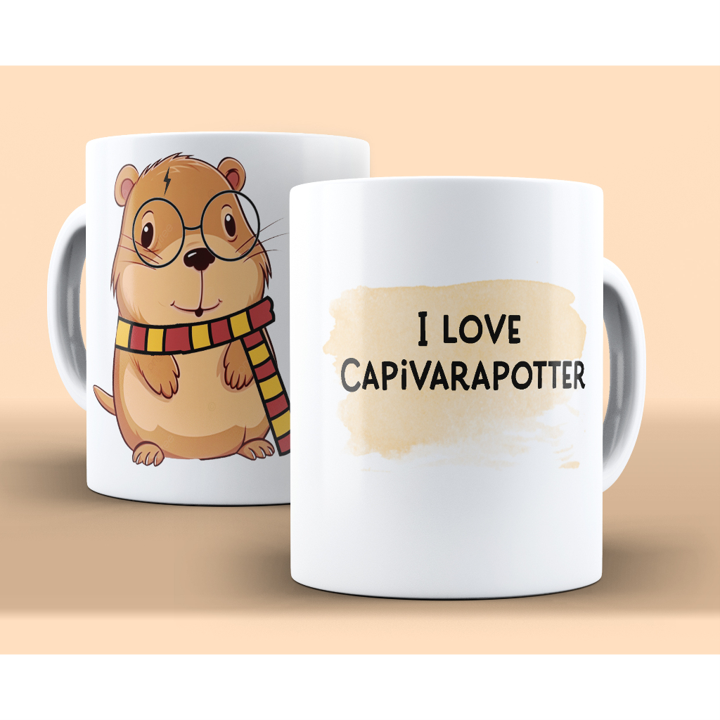 Caneca Porcelana I Love Capivarapotter Capivara 325ml Xicara ...