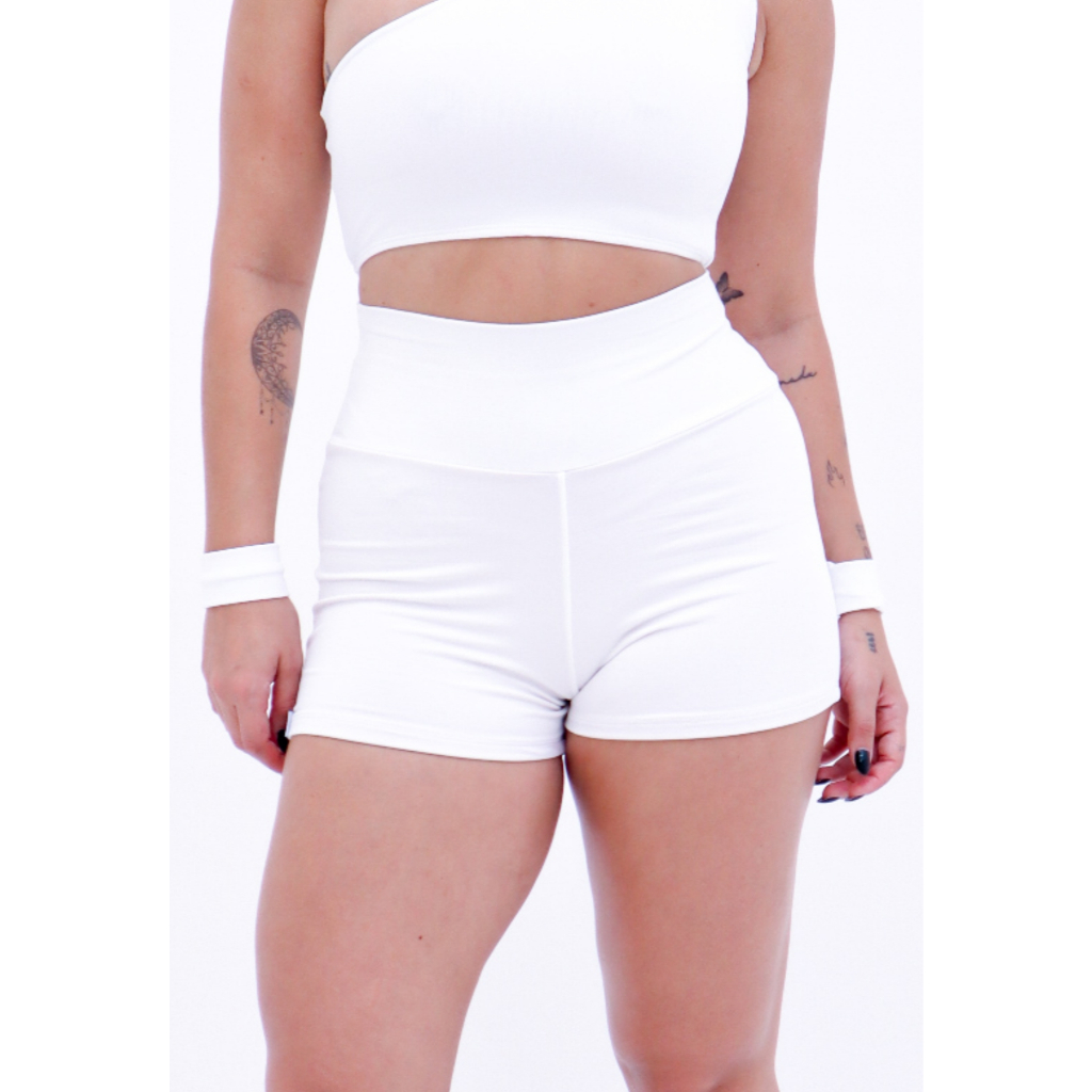 Short Branco fitness academia Grace Verão AQN SPORT | Shopee Brasil
