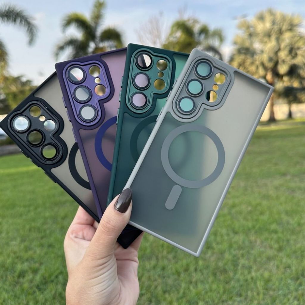 Capinha Capa Para S23 Ultra Com Proteção Câmera Slide Magnética Magsafe ...