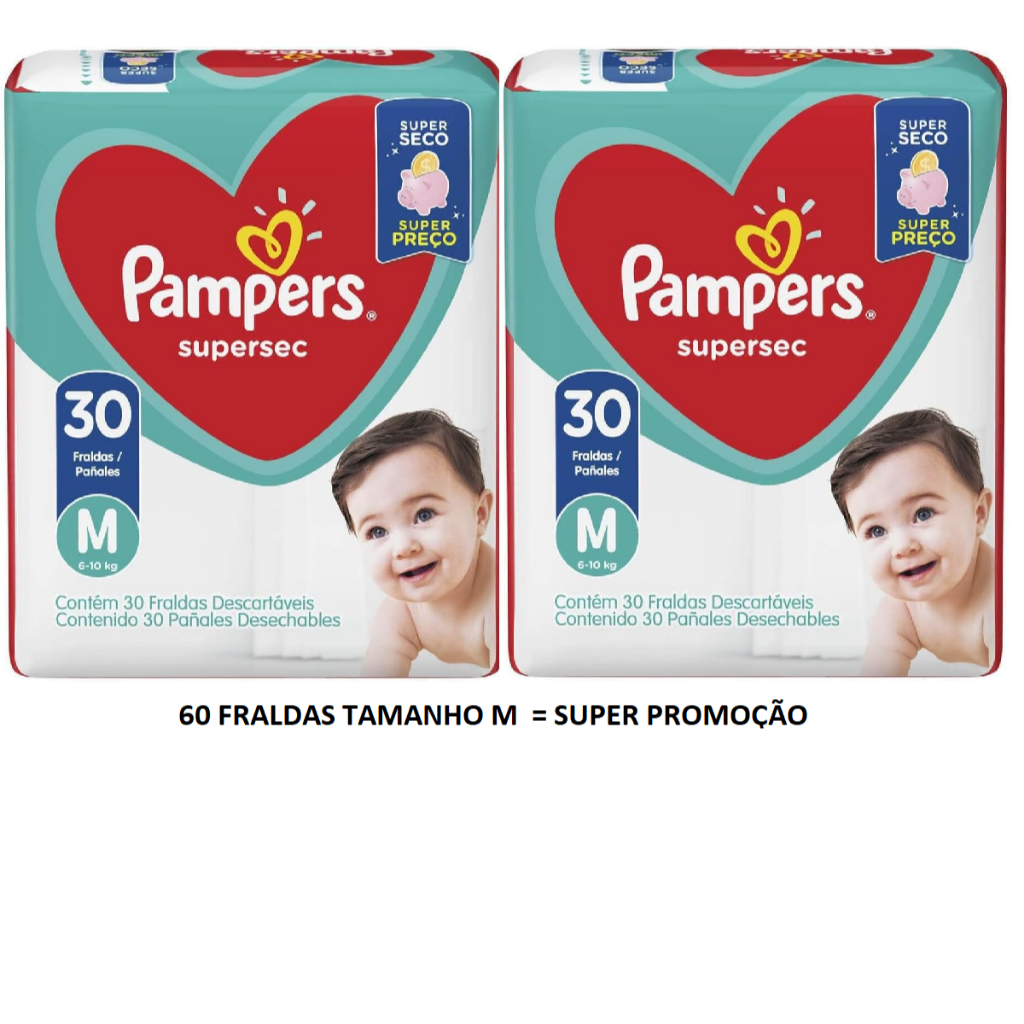 FRALDA PAMPERS SUPERSEC TAMANHO E QUANTIDADE A ESCOLHER NO SELECIONE ...