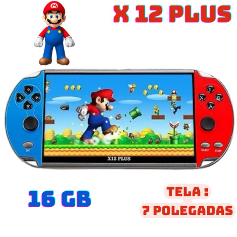Vídeo game portátil x12 plus 7 polegadas | Shopee Brasil