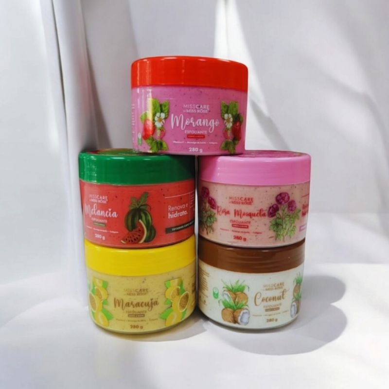 Misscare by Miss Rôse Esfoliante Corpo e Rosto Aromas Deliciosos 280g | Shopee Brasil