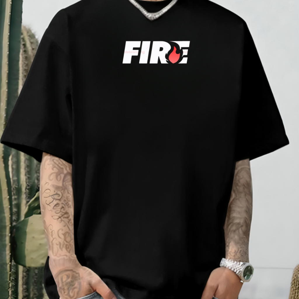 Camiseta FIRE,FOGO,UNISEX LANÇAMENTO Streetwear Promoção | Shopee Brasil