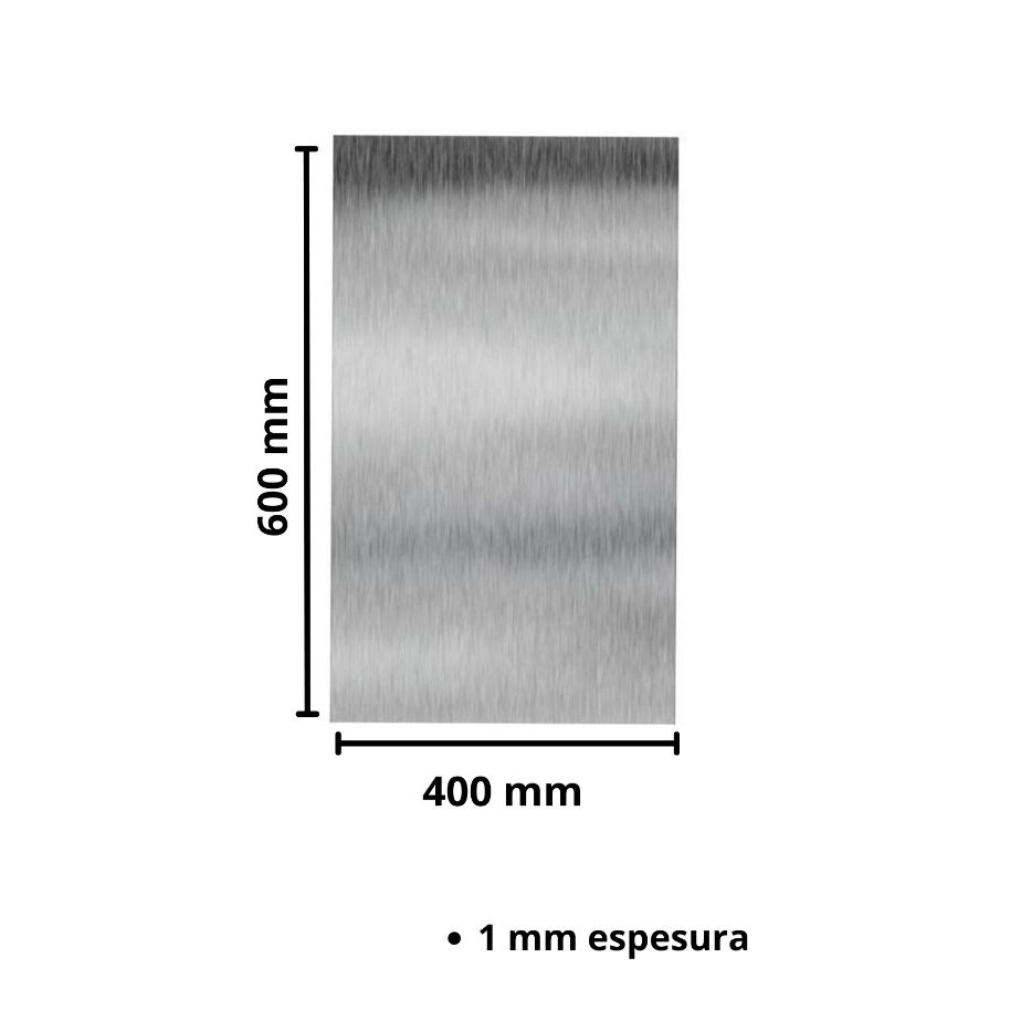Chapa Inox 304 Escovado, Medidas 400mm x 600mm x 1mm Espessura | Shopee ...
