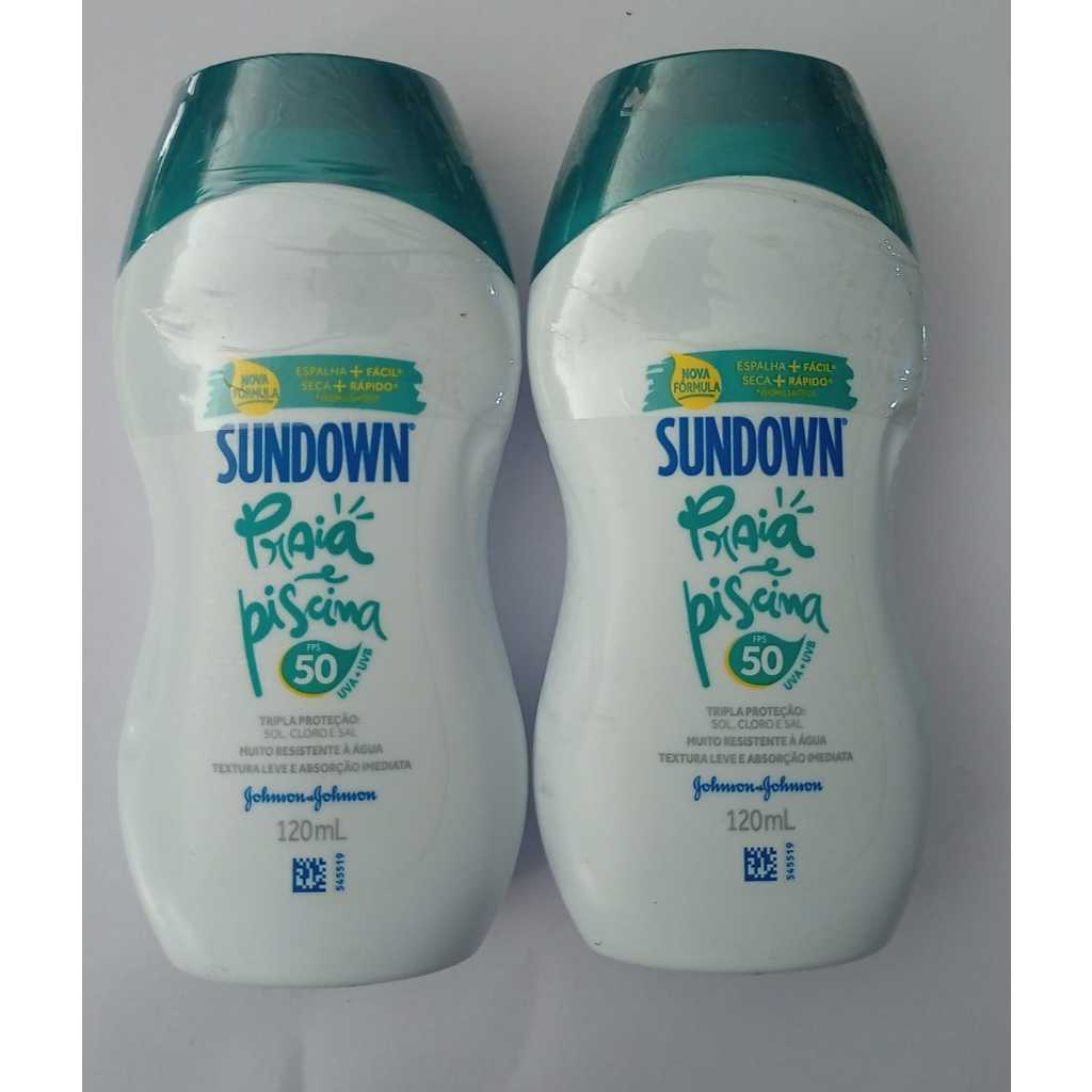 Protetor Solar Corporal Loção FPS 50 Sundown kit c/2unidades 120ml cada ...