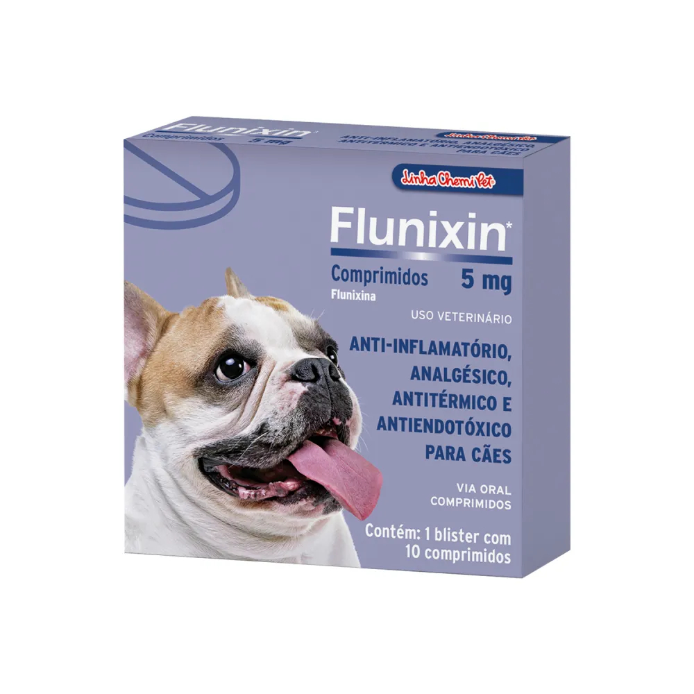 Flunixin 5mg Chemitec Caixa Com 10 Comprimidos | Shopee Brasil