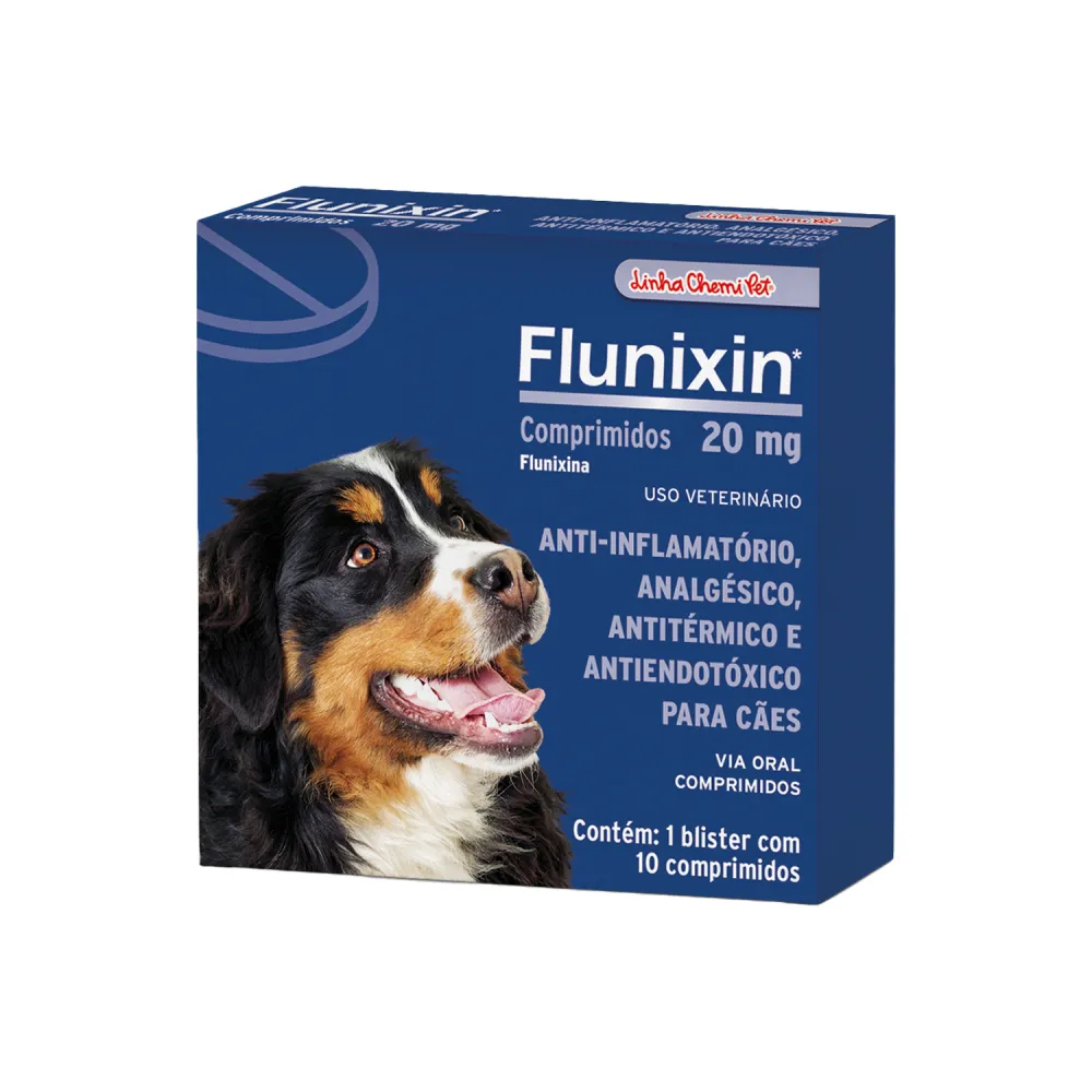 Flunixin 20mg Chemitec Caixa Com 10 Comprimidos | Shopee Brasil