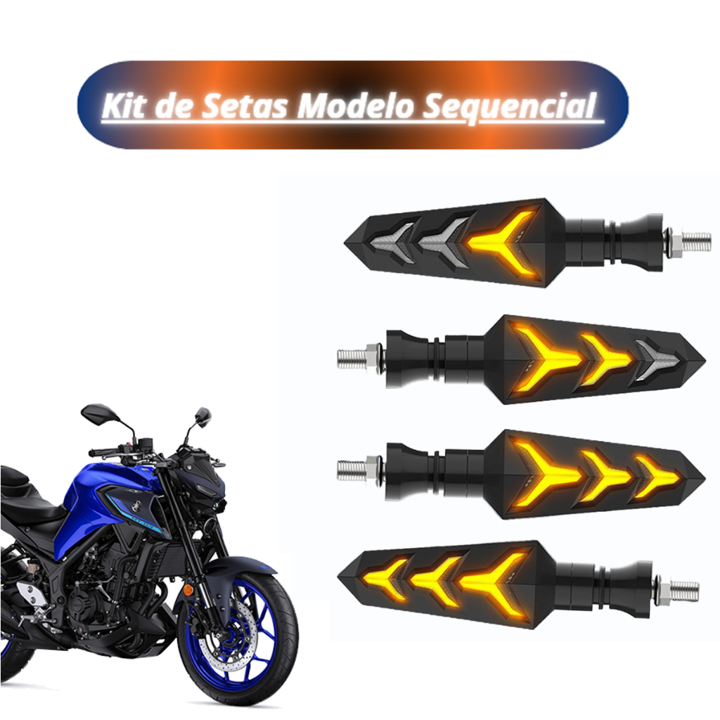 KIT 4 Seta Sequencial Pisca de Led Estrela Moto MT03 Ano 2016 2017 2018 2019 2020 2021 | Shopee ...