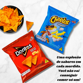 Kit 10 - 20 - 30 Salgadinho Elma Chips - Doritos / Ruffles / Fandangos / Cheetos | Shopee Brasil