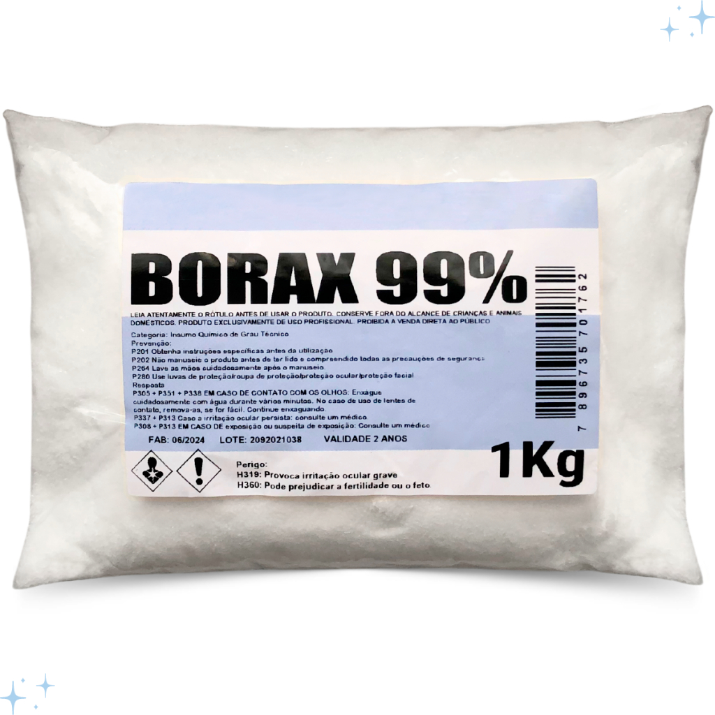 Borax ( Borato De Sódio ) 99% = Bórax Fundente Premium - 1kg | Shopee ...