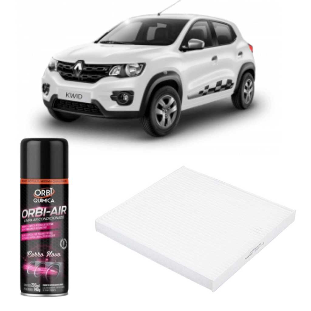 Filtro De Cabine Ar Condicionado + Limpa Ar Renault Kwid | Shopee Brasil
