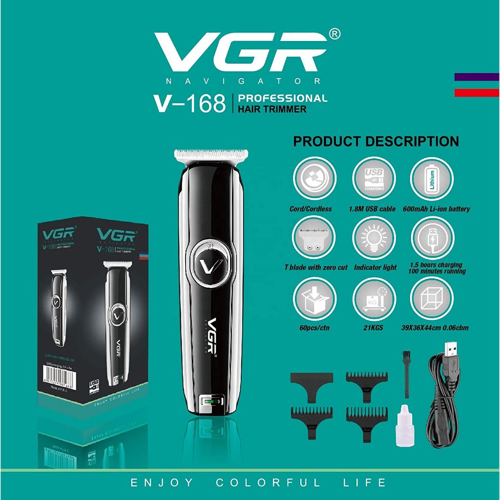 VGR V-168 Aparador de barba e cabelo para homens | Shopee Brasil