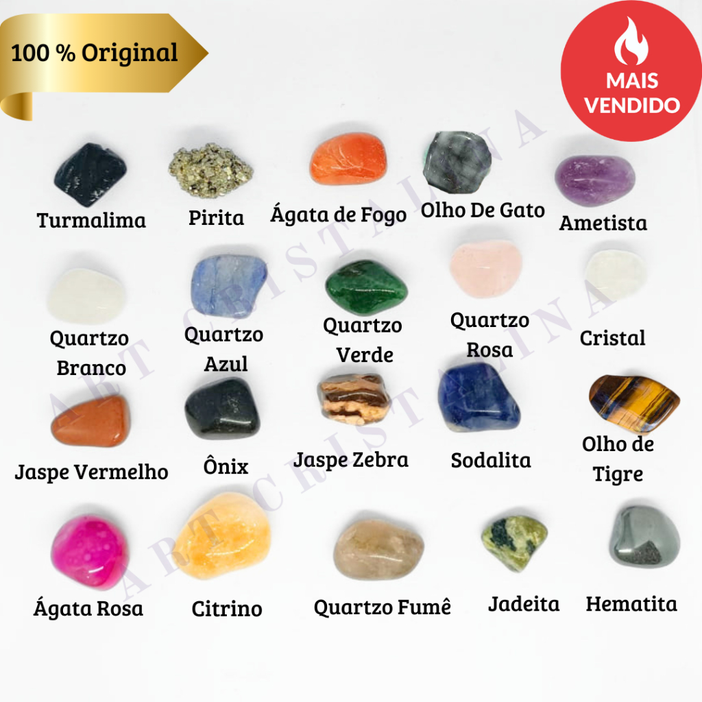 Kit 20 Pedras, Cristais Naturais, Ametista, Quartzo Rosa, Selenita ...