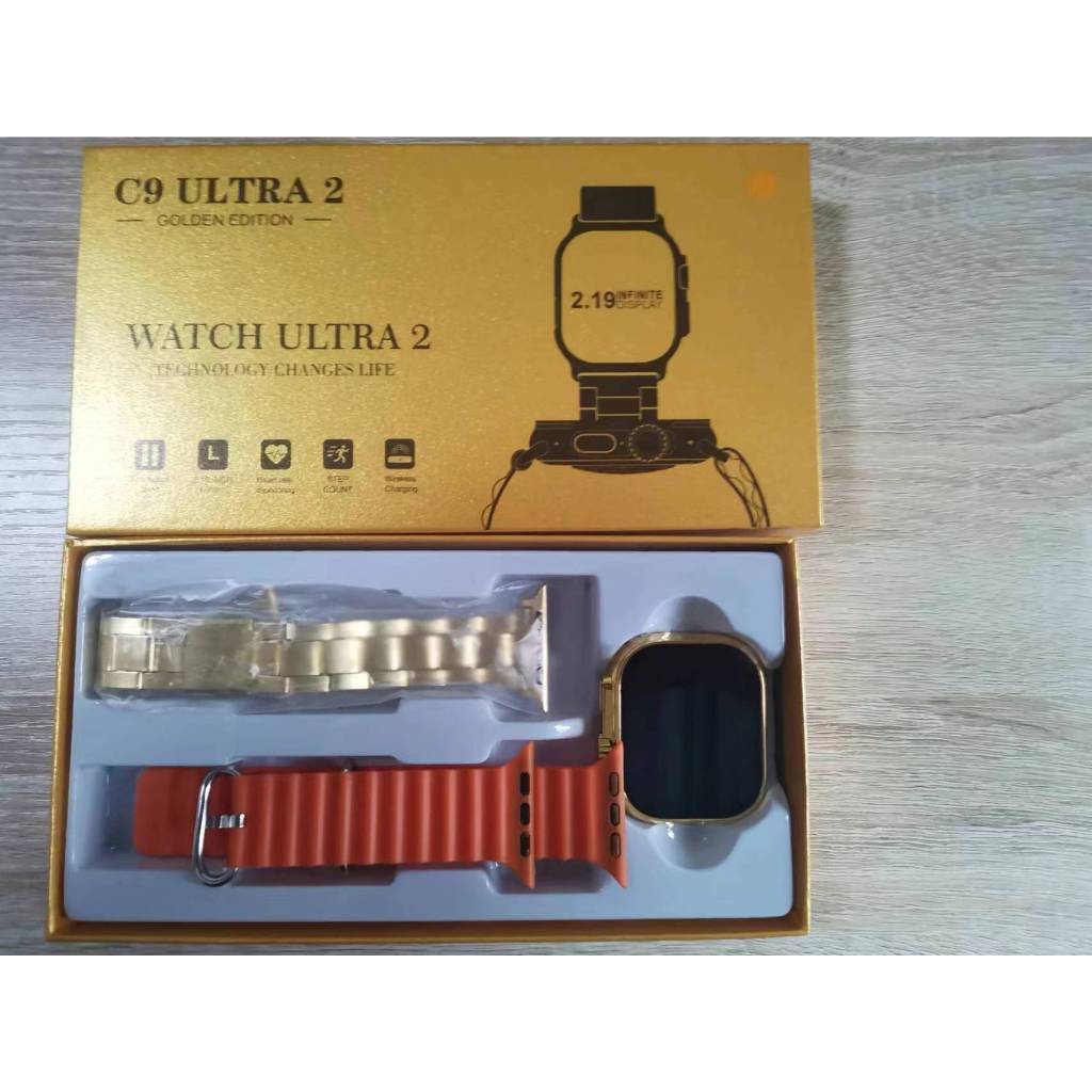 Relógio Inteligente Smartwatch C9 Ultra 2 24k Gold Original Sem Fio ...
