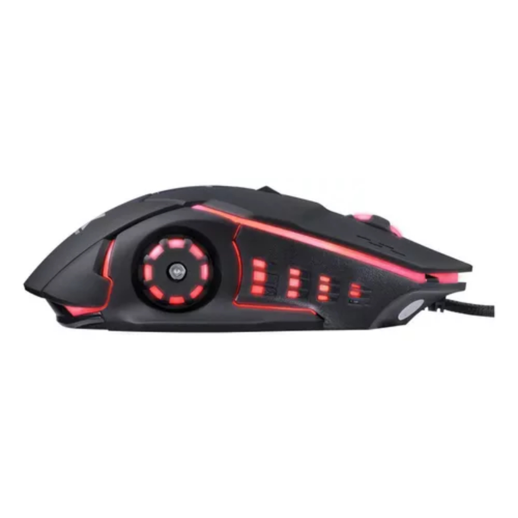 Mouse Gamer Galatica com fio 2400 Dpi Preto com RGB | Shopee Brasil