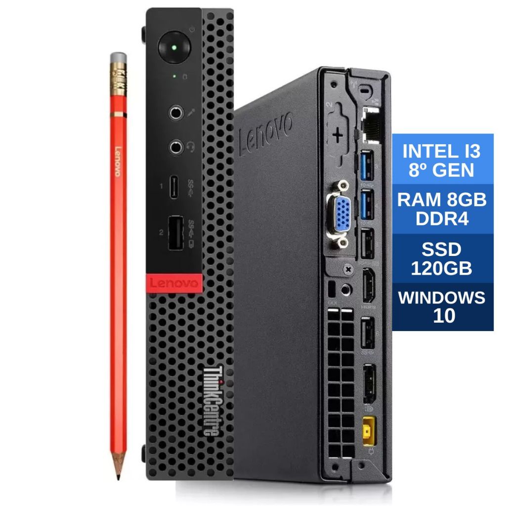 Micro Cpu Computador Lenovo Thinkcentre I3-8100t M920Q | RAM 8gb DDR4 ...