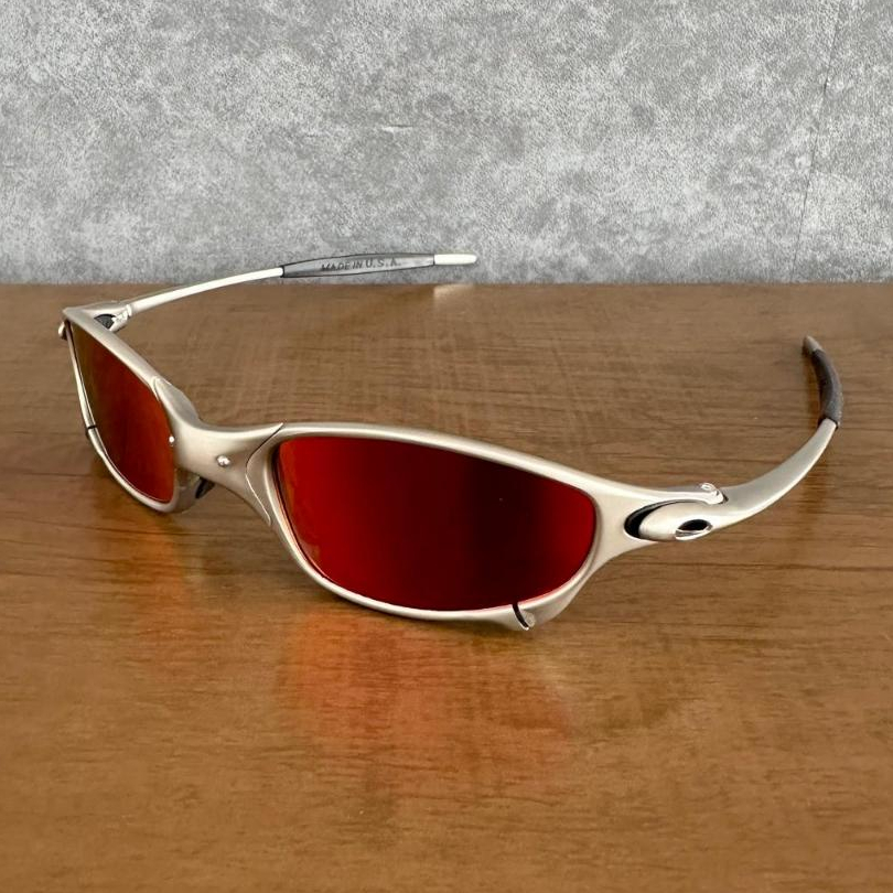 Óculos de Sol Xmetal Plasma prata Lente torch dark ruby importado ...