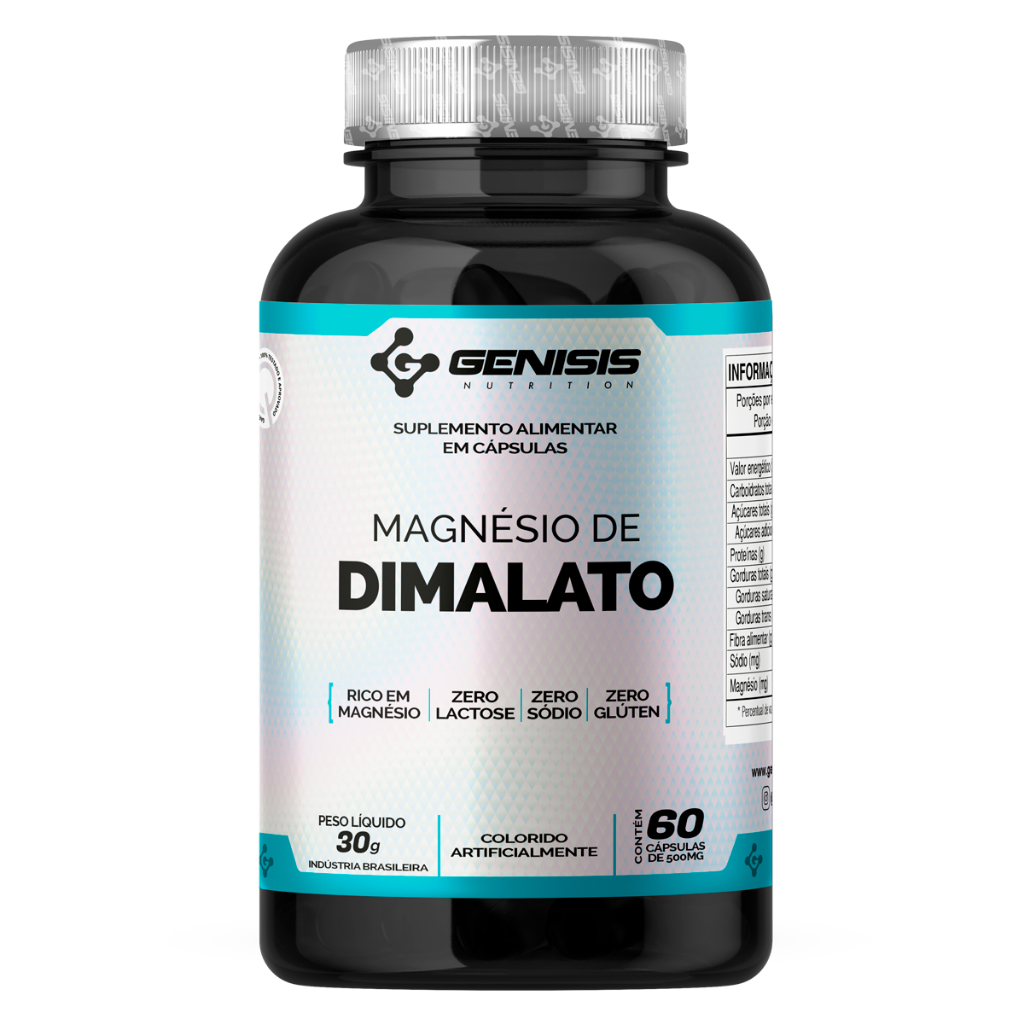 MAGNÉSIO DE DIMALATO - 60 CÁPSULAS - Genisis Nutrition | Shopee Brasil