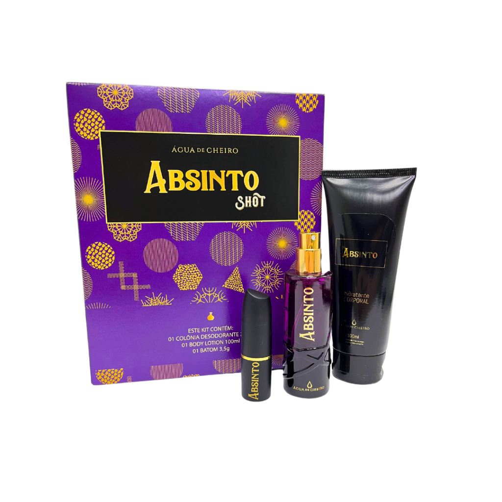 Kit Absinto - Perfume 30ml, Hidratante e Batom - Água de Cheiro ...