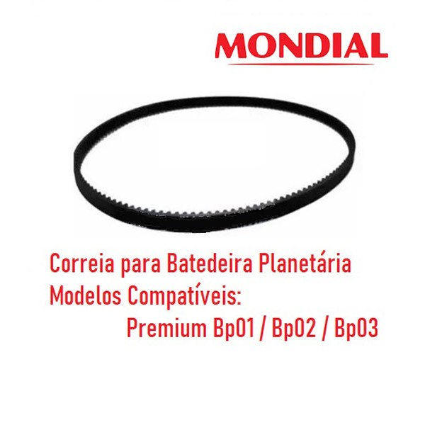 CORREIA DENTADA P/ BATEDEIRA PLANETÁRIA MONDIAL PREMIUM Bp01 / Bp02 / Bp03 | Shopee Brasil
