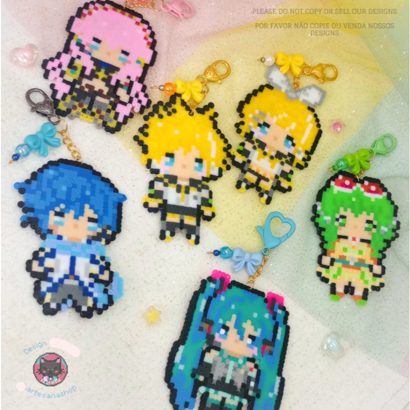 Chaveiro Perler Beads - Vocaloid ( Coleção Hana ) | Shopee Brasil