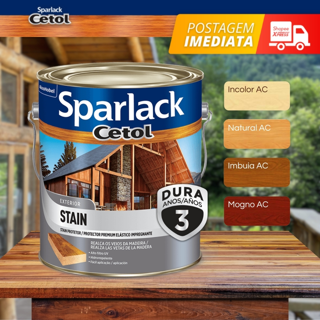 Cetol Stain Acetinado Sparlack Exterior 3,6l - Cores | Shopee Brasil