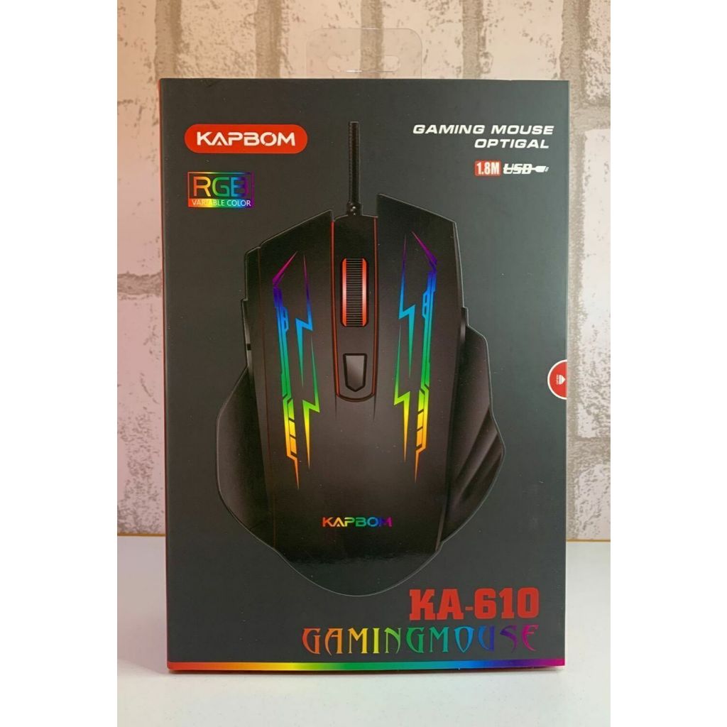 Mouse Gamer Com Botões Laterais E Led Rgb Kapbom - Ka-610 Cor Preto | Shopee Brasil