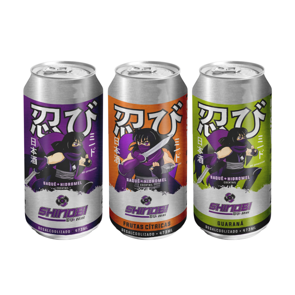Kit Shinobi Drink Tradicional + Guaraná + Frutas Bebida Otaku Anime ...