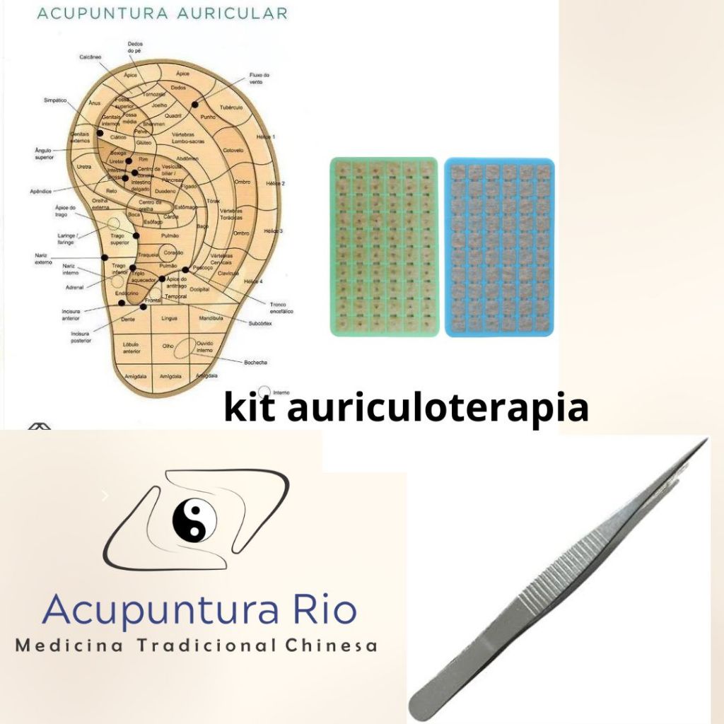 kit Auriculoterapia- 2 placas 1 pinça 1 mapa auricular | Shopee Brasil