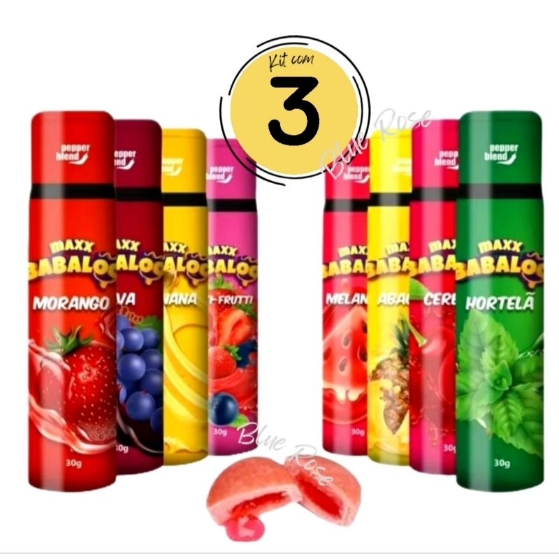 Kit com 3 Maxx BABA LOVE Gel Beijavel 30G Sabores Deliciosos Sexo Oral | Shopee Brasil