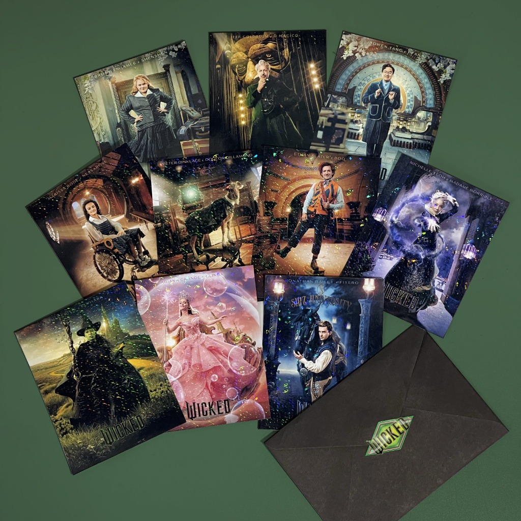 Kit com 10 Cards Holográficos - Wicked Filme 2024 (Elphaba Glinda ...