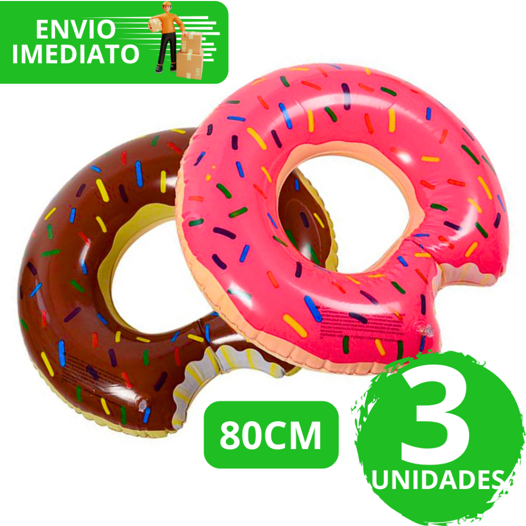 Kit 03 Boia Inflável Redonda 80cm Infantil Resistente Em Formato De ...