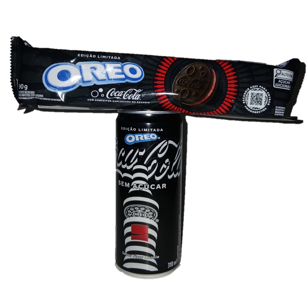 Kit Coca-cola Oreo Pacote de Biscoito 90g + Lata Coca Cola Sabor Fizzy ...