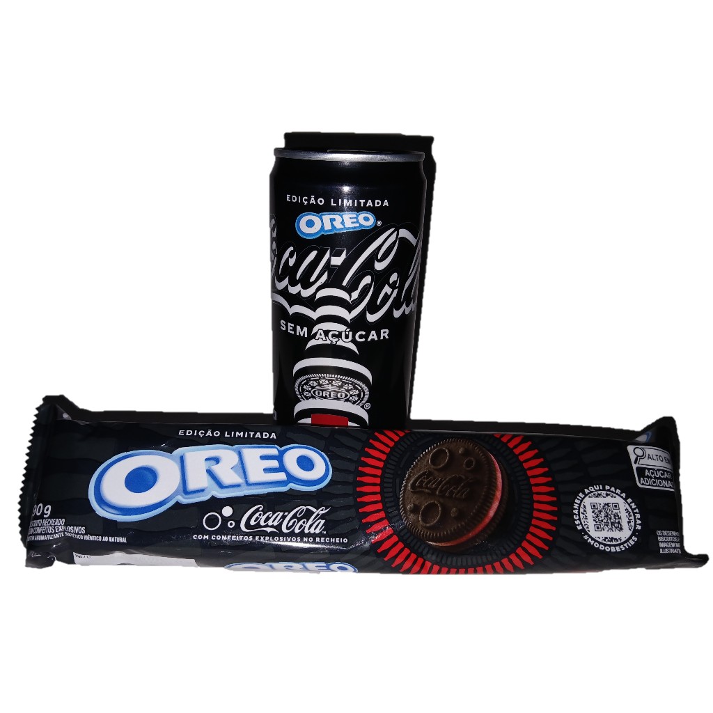 Kit Coca-cola Oreo Pacote de Biscoito 90g + Lata Coca Cola Sabor Fizzy ...