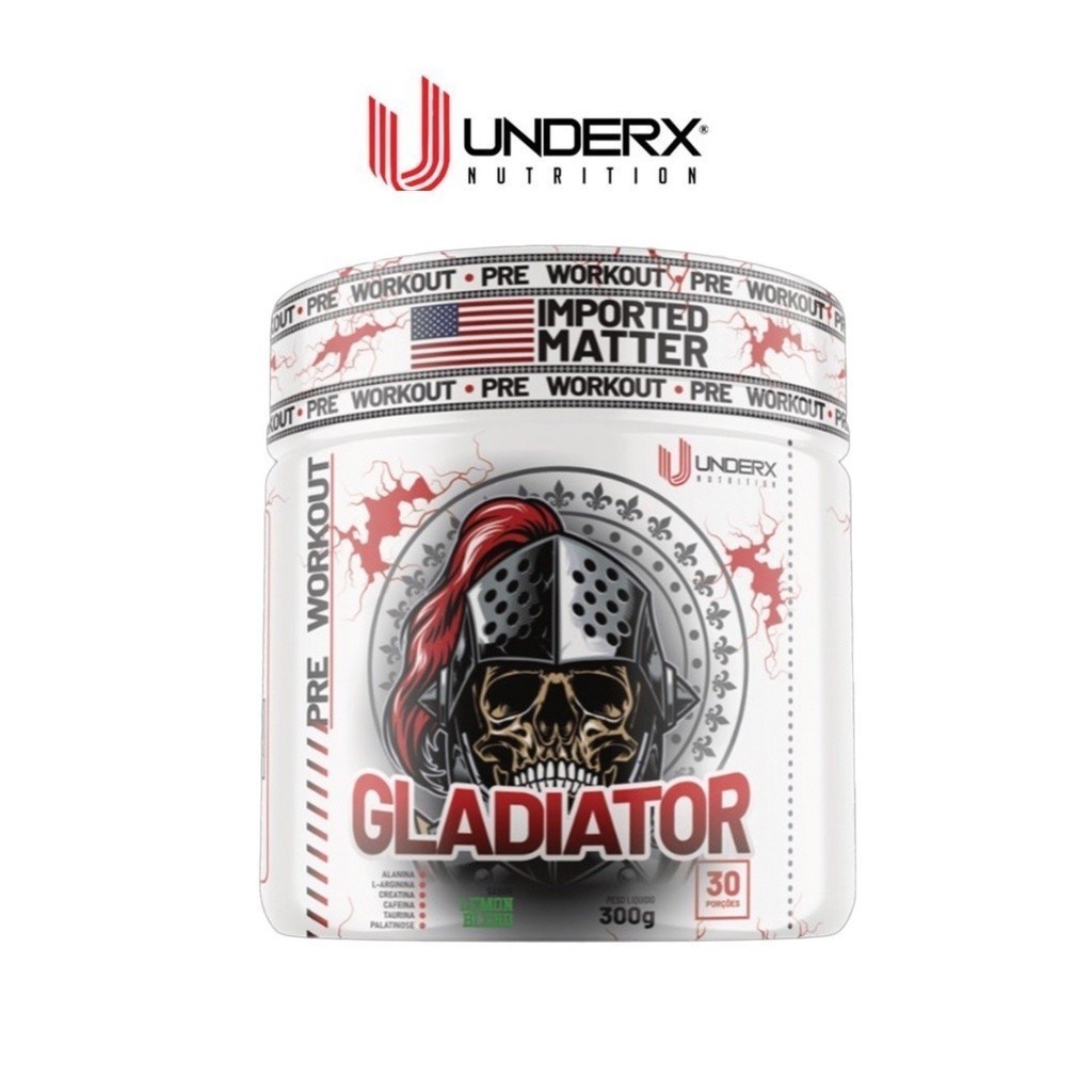 Pré Treino Gladiador White 300g - UnderX SABOR Lemon Blend | Shopee Brasil