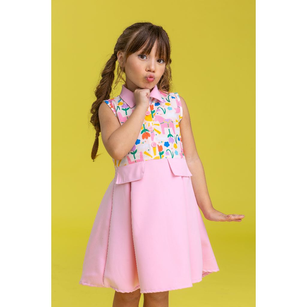 Vestido Infantil Menina Moda Laura 2 ao 12 Rosa | Shopee Brasil