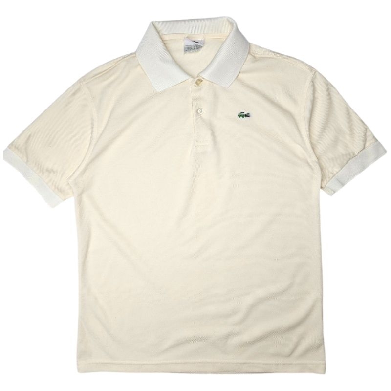 Camisa polo masculina creme M4 Lacoste | Shopee Brasil