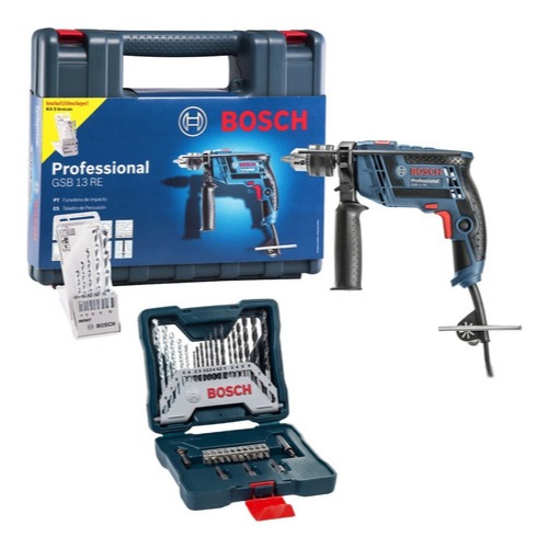 Furadeira Impacto Bosch Gsb 13 Re 750w Kit 33 Peças 220v | Shopee Brasil