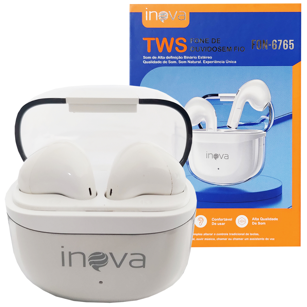 Fone de Ouvido Bluetooth Sem Fio TWS Stereo Intra Original Inova ...
