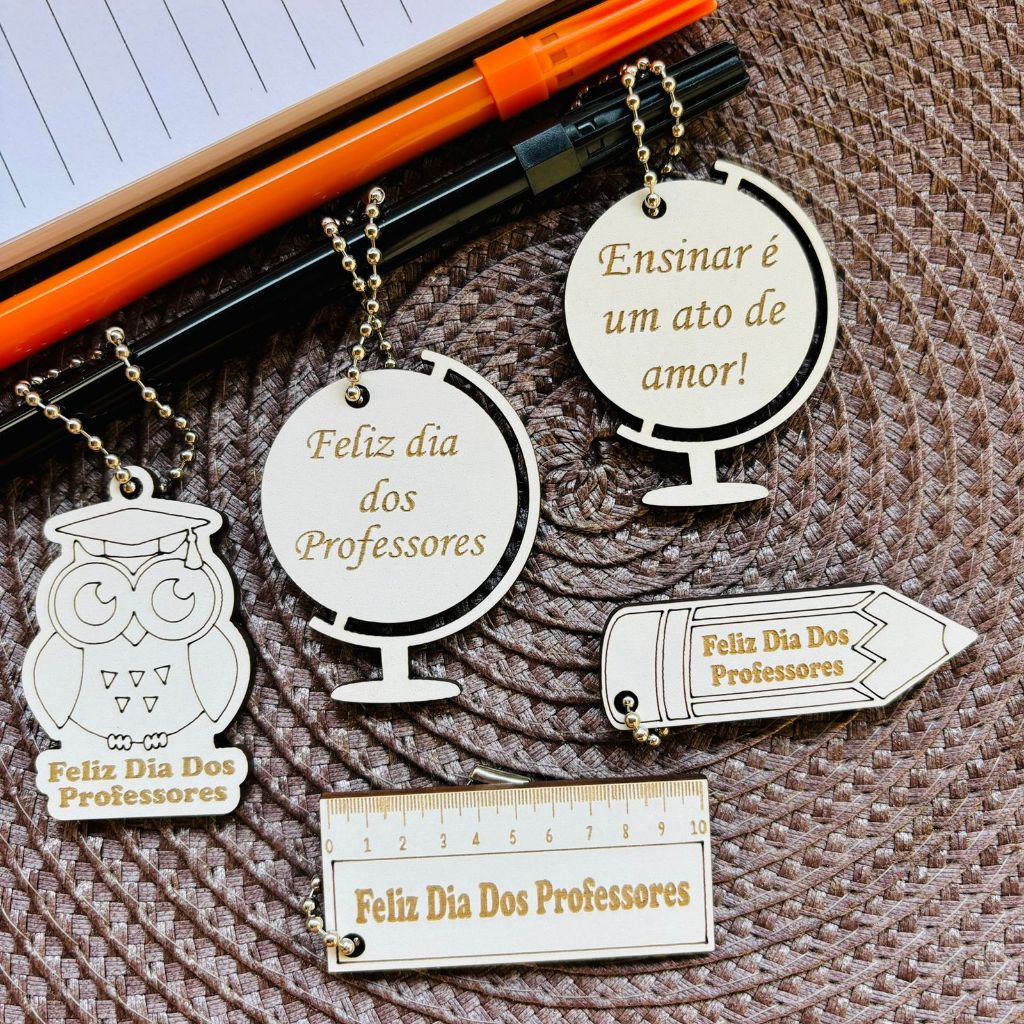 Kits chaveiro Dia dos Professores, Professor, lembrancinha MDF, Kit com ...