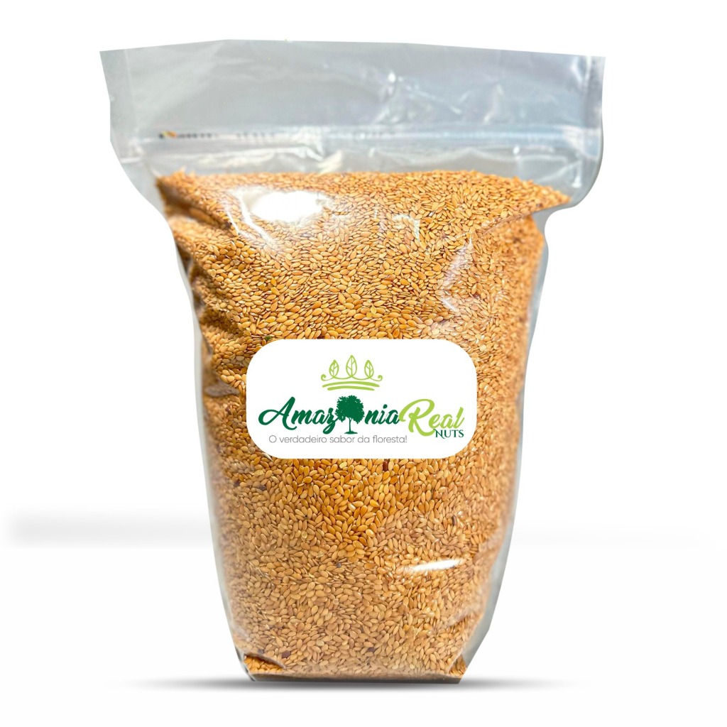 Semente De Linhaça Dourada Premium - 500G/1KG - Indústria Amazônia Real ...