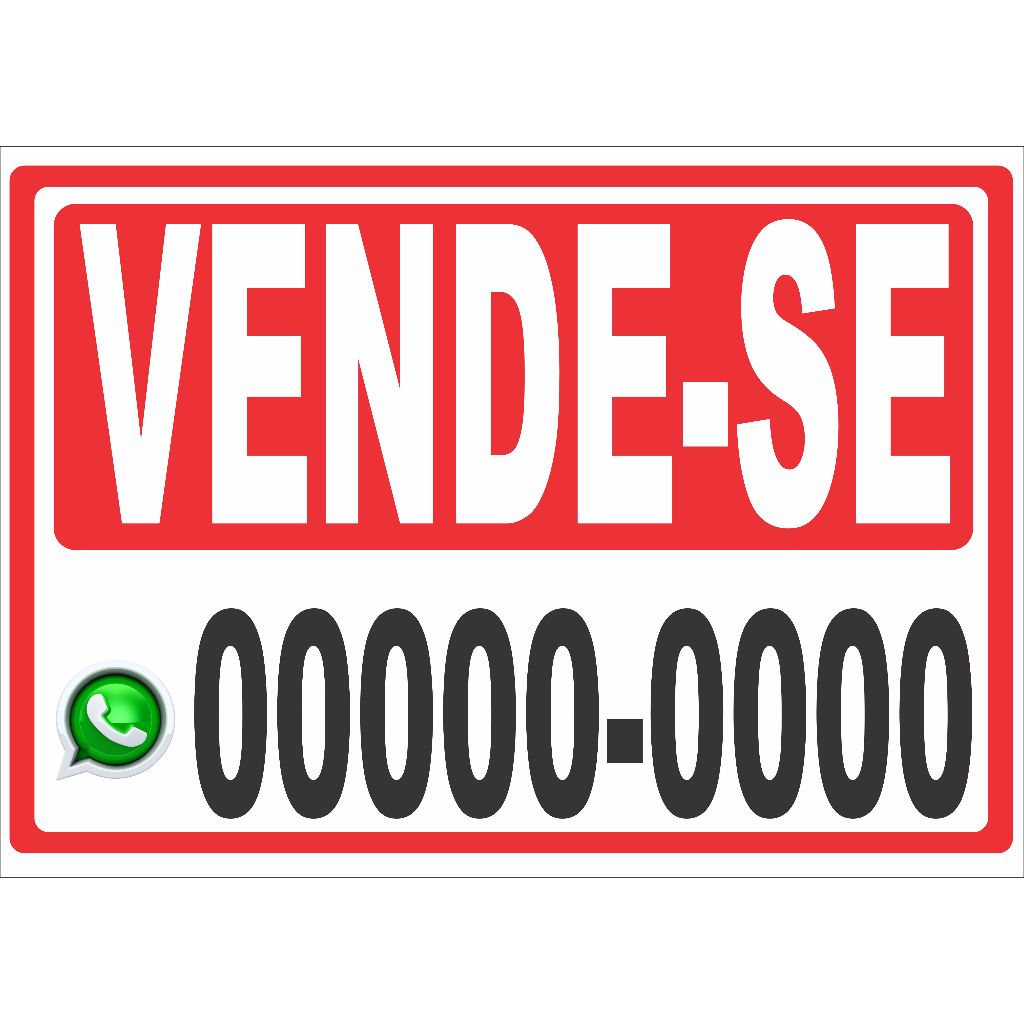Placa de Vende-se ou Aluga-se Personalizável | Shopee Brasil